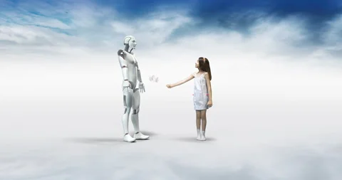 Beautiful Small Girl Waving Hand Then Gi... | Stock Video | Pond5