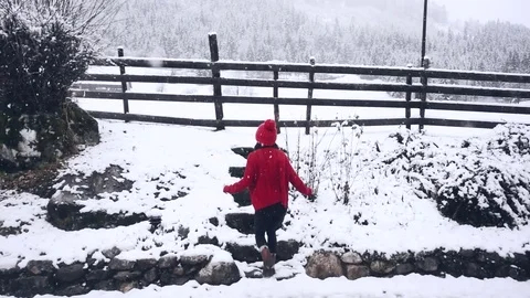 A beautiful smiling girl running in slow... | Stock Video | Pond5