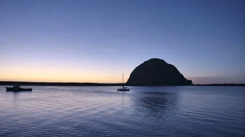A beautiful static shot of "Morro Rock" ... | Stock Video | Pond5