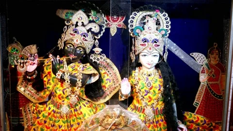 Beautiful Statue of Maa Radha and Lord K... | Stock Video | Pond5