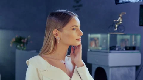 Beautiful stunning woman with perfect sk... | Stock Video | Pond5