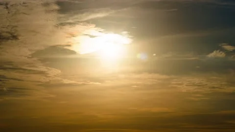 beautiful sunset sky time lapse, bright ... | Stock Video | Pond5