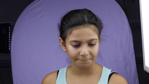 Beautiful Teenage Girl Vlogger Filming A... | Stock Video | Pond5