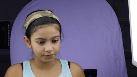 Beautiful Teenage Girl Vlogger Filming A... | Stock Video | Pond5