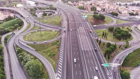 Beautiful top side view to the cars driv... | Stock Video | Pond5