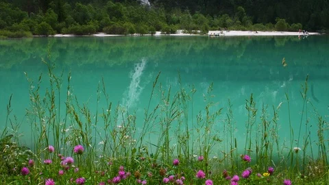 The beautiful turquoise lake of Landro n... | Stock Video | Pond5