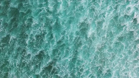 Beautiful turquoise Ocean Waves. Aerial ... | Stock Video | Pond5