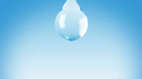Beautiful Water Drop falling on Blue and... | Stock Video | Pond5