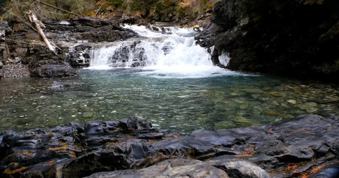 Beautiful waterfall in Banff National Pa... | Stock Video | Pond5