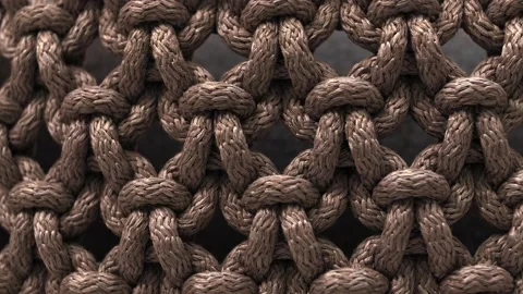 Beautiful weaving of a rope net under a ... | Stock Video | Pond5