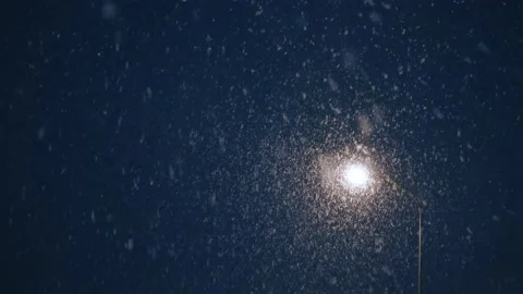 Beautiful winter animated. Falling snow ... | Stock Video | Pond5