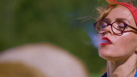 Beautiful Young Girl Smoking Stock Footage ~ Royalty Free Stock Videos ...