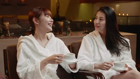 Beautiful young Chinese women talking in... | Stock Video | Pond5