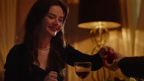 A beautiful young woman cannot contain h... | Stock Video | Pond5