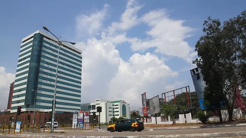 BeautifulCity view Pan from a building t... | Stock Video | Pond5