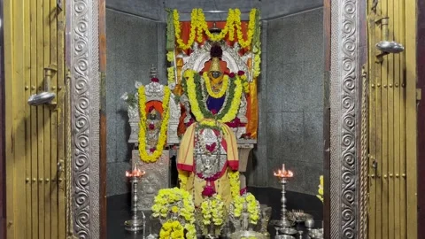 Beautifully decorated idol of Sri Lord K... | Stock Video | Pond5