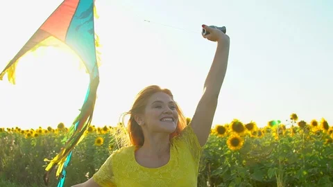 Beauty girl with long red hair running o... | Stock Video | Pond5
