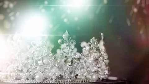 A beauty pageant crown is on display wit... | Stock Video | Pond5