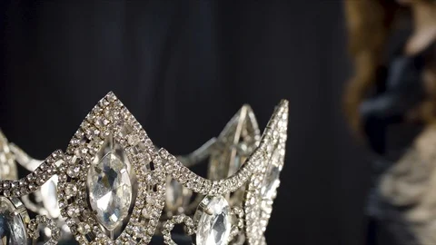 A beauty pageant winner takes her crown ... | Stock Video | Pond5