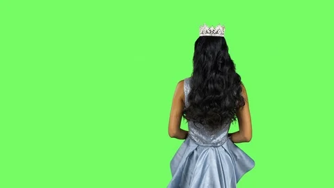 Beauty pageant winner waves to the audie... | Stock Video | Pond5