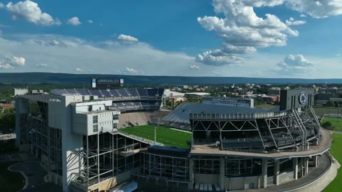 Beaver Stadium exterior aerial view. Blu... | Stock Video | Pond5