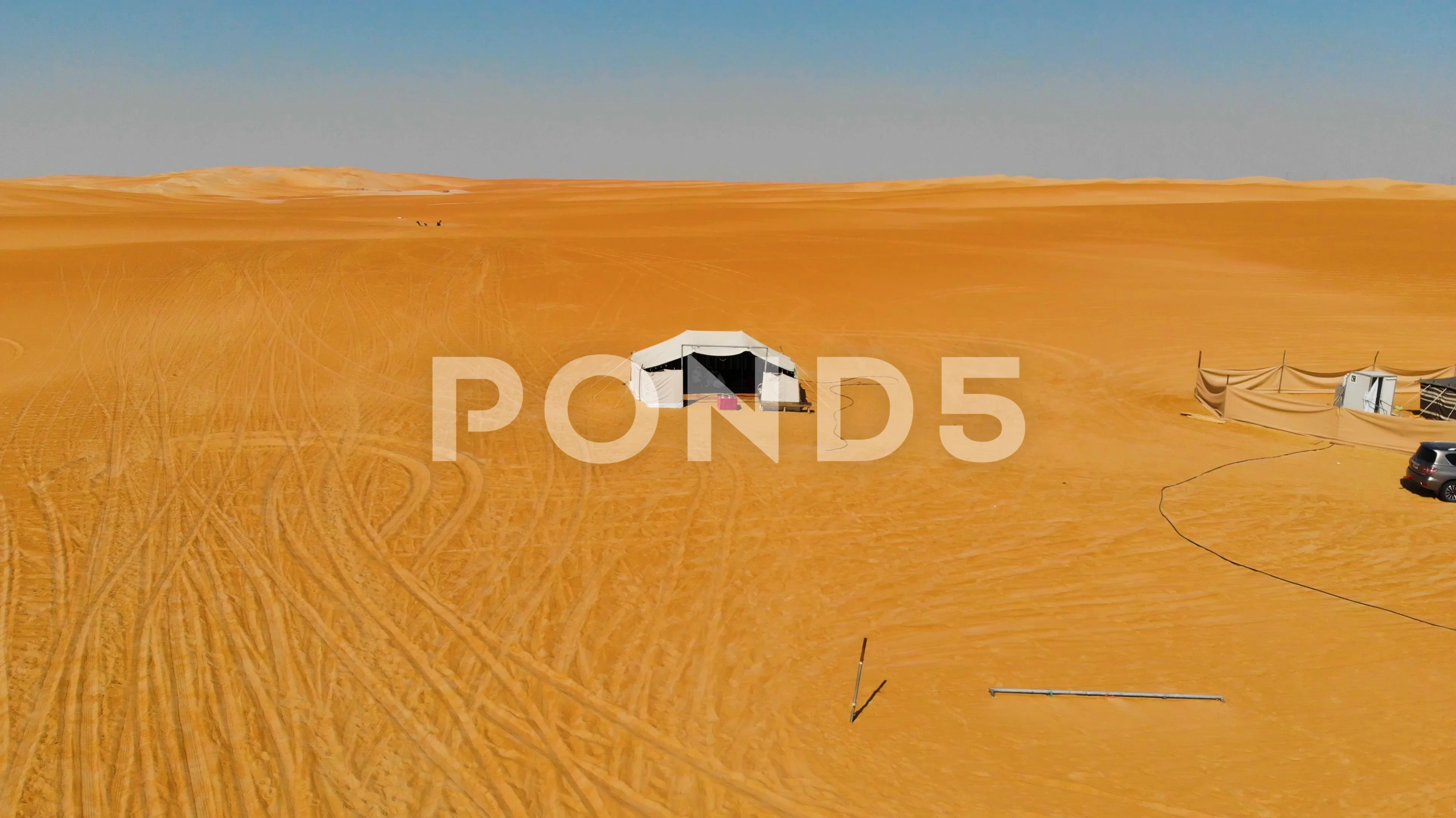 Bedouin Desert Landscape Aerial View