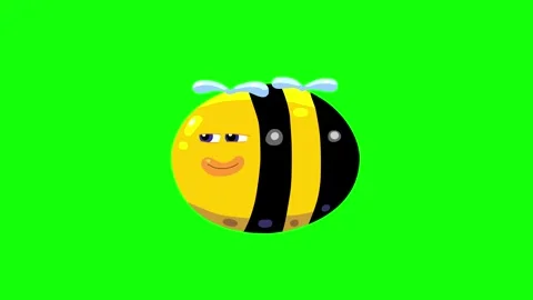 Bee cartoon green screen. How nice to be... | Stock Video | Pond5