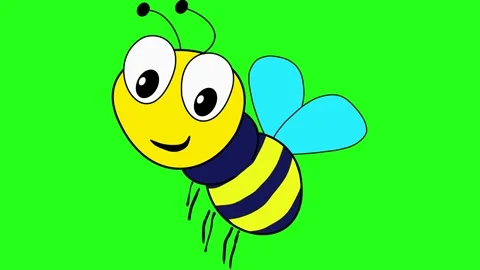 bee green screen animation | Stock Video | Pond5