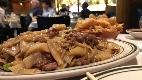 Beef Chow Fun Dinner in Old School Chine... | Stock Video | Pond5