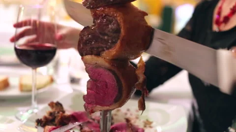 Beef Cut With Sword Stock Footage ~ Royalty Free Stock Videos | Pond5