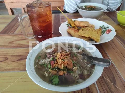 The beef "soto" ,Indonesian food menu. Stock Image #232740206