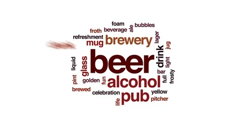 Beer animated word cloud, text design an... | Stock Video | Pond5