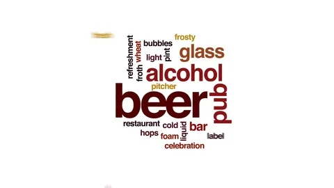 Beer animated word cloud, text design an... | Stock Video | Pond5