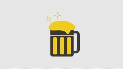 Beer mug icon motion graphics animation ... | Stock Video | Pond5