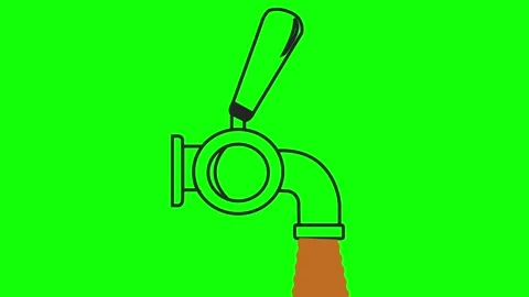 Beer tap animation on green screen | Stock Video | Pond5