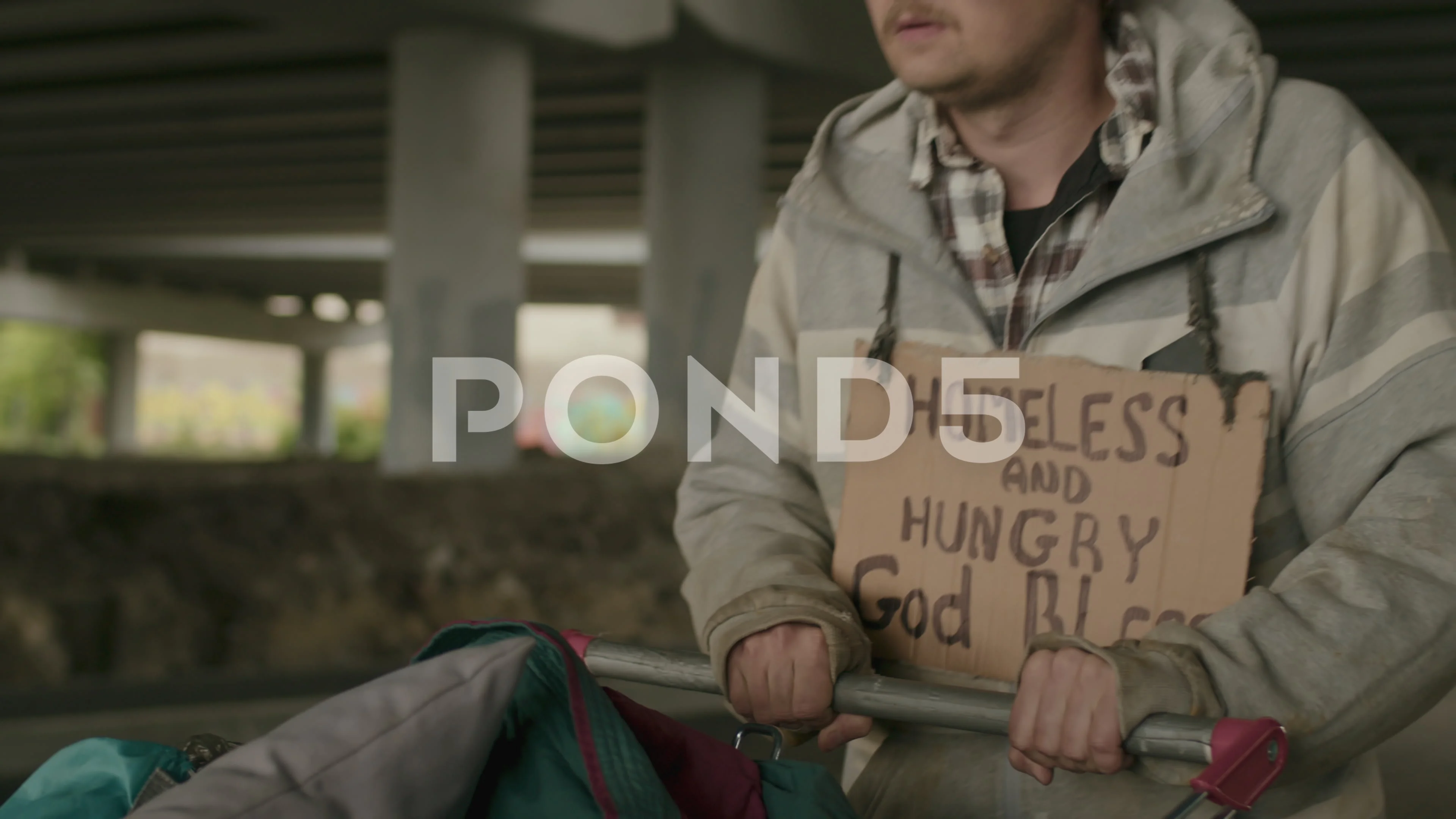 Beggar With Sign