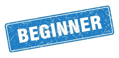 Beginner stamp. beginner vintage blue label. Sign: Graphic #127041817