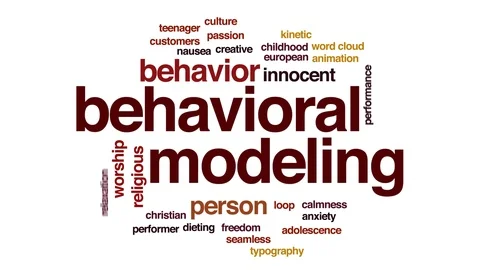 Behavioral modeling animated word cloud.... | Stock Video | Pond5