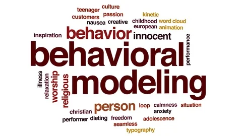 Behavioral modeling animated word cloud.... | Stock Video | Pond5