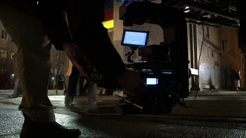 Behind (BTS) the scenes on a movie set i... | Stock Video | Pond5