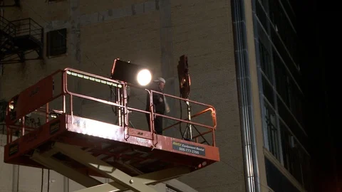 Behind (BTS) the scenes on a movie set i... | Stock Video | Pond5