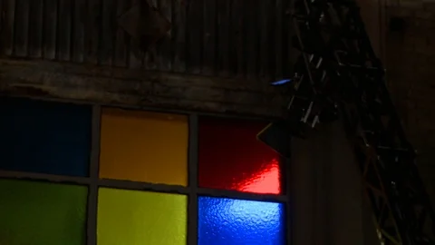 Behind (BTS) the scenes on a movie set i... | Stock Video | Pond5