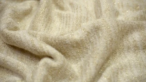 beige shiny fabric texture. The fabric m... | Stock Video | Pond5