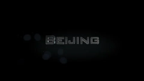 Beijing 3D title word made with metal an... | Stock Video | Pond5