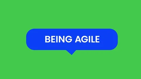 Being Agile text on Speech Bubble Animat... | Stock Video | Pond5