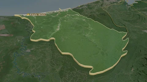 Belait extruded. Brunei. Stereographic s... | Stock Video | Pond5