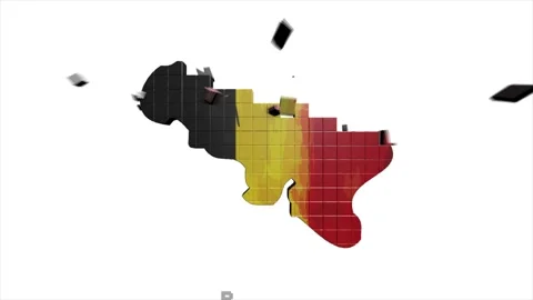Belgium Map Showing Up Intro By Regions ... | Stock Video | Pond5