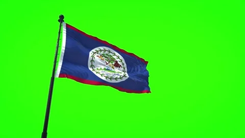Belize Flag Green Screen with 4K Resolut... | Stock Video | Pond5