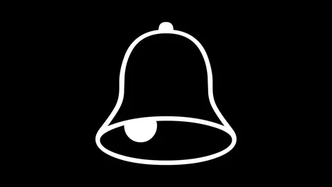 Bell shape icon animated white color in ... | Stock Video | Pond5