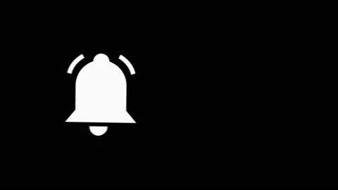 Bell symbol in motion on a black backgro... | Stock Video | Pond5